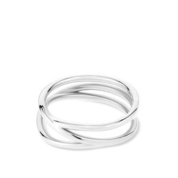 Damen Fingerring "Schmuck Geschenk Edelstahl Ring The Melting Organic", 58, Edelstahl, 8mm, silber, Liebeskind Berlin, Edelstahl, Fingerringe
