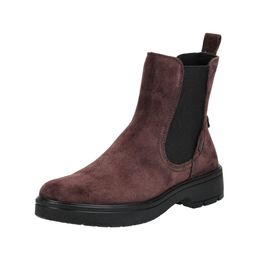 Legero Damen Stiefelette "Legero Stiefelette Veloursleder", Gr. 38,5, rot, Veloursleder, Schuhe