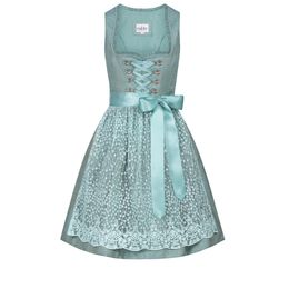 Nübler NÜBLER Damen Dirndl "Mini Dirndl Gianna", blau, Gr. 44, Obermaterial: 100% Polyester PES., Kleider