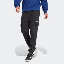 Herren Sporthose "M FELCZY C PANT", schwarz-wei&szlig;, Gr. L, adidas Sportswear, Obermaterial: 70% Baumwolle, 30% Polyester, Hosen