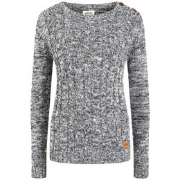 oxmo Damen Strickfleece-Pullover "Strickpullover OXPhia", blau, Gr. XXL, Obermaterial: 100% Baumwolle CO., Pullover