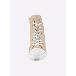 Andrea Conti Damen Sneaker, Gr. 37, beige, Glattleder, Leder, Rindsleder, Schuhe