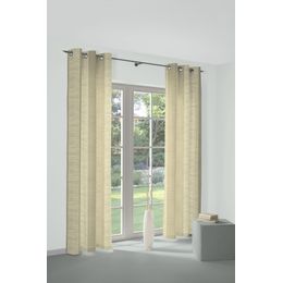 Vorhang WIRTH, B:132cm H:175cm, grau, Jacquard, Polyacryl, Polyester, Wohnzimmer, Gardinen, "Niederau"