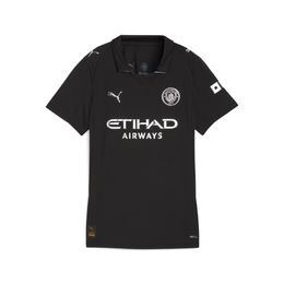 Puma Damen Trainingsshirt "Manchester City 25/26 Auswärtstrikot Damen", schwarz, Gr. XS, Obermaterial: 100% Polyester; Rippe: 100% Polyester, Shirts