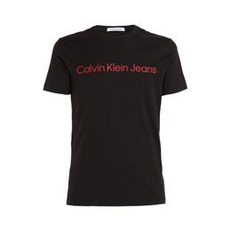 Herren T-Shirt "CORE INSTITUTIONAL LOGO SLIM TEE", rot, Gr. XL, Calvin Klein Jeans, bedruckt, Single Jersey, Obermaterial: 100% Baumwolle, Shirts,