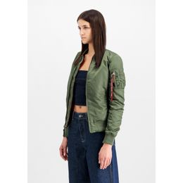 Damen Bomberjacke "MA-1 VF Vintage Fit 59 W", gr&uuml;n, Gr. S, Alpha Industries, Obermaterial: 100% Nylon. Futter: 100% Nylon. F&uuml;llung: 100% Polyester,