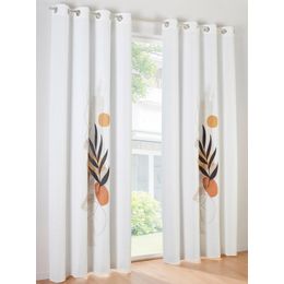 Vorhang HEINE HOME, B:135cm H:145cm, wei&szlig;, Polyester, Gardinen