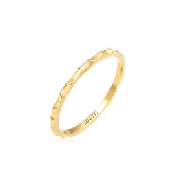 Elli Premium Damen Fingerring "Stacking Facetten Basic 375 Gelbgold", 52mm, ohne Stein, Gelbgold 375, 1,5mm, gold, Gelbgold 375, Fingerringe