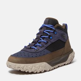 Timberland Herren Chelseaboots "GREENSTRIDE MOTION 6MID LACE UP SNEAKER", Gr. 42, blau, Leder, Schuhe, Winterstiefel, Schn&uuml;rstiefel, Winterschuhe,