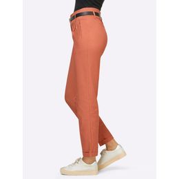 CR&Eacute;ATION L CREATION L Damen Webhose, orange, Gr. 18, unifarben, 63% Lyocell, 37% Polyester, Hosen