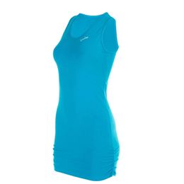 WINSHAPE Damen Longtop "WTR15", blau, Gr. L, 90% Baumwolle, 10% Elasthan, Tops, mit seitlicher Raffung