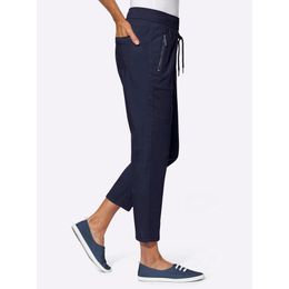 Casual Looks Damen 7/8-Hose, blau, Gr. 38, unifarben, 98% Baumwolle, 2% Elasthan, Hosen