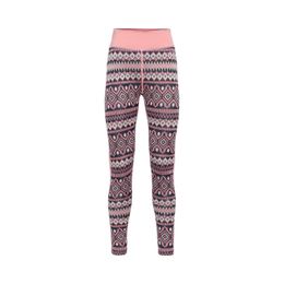 KARI TRAA Damen Thermohose "MALIA", pink, Gr. XS, 50% Lyocell, 50% Wolle, Hosen, mit Wolle und Jacquard-Strick