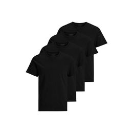 Jack & Jones JACK & JONES Herren T-Shirt "T-Shirt JACBASIC CREW NECK TEE 2PK 4er Pack", schwarz, Gr. S, Obermaterial: 100% Baumwolle CO., Shirts