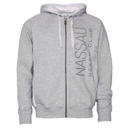 NASSAU BEACH Herren Sweatjacke "NB22008", grau, Gr. XL, 90% Baumwolle, 10% Viskose, Sweatjacken