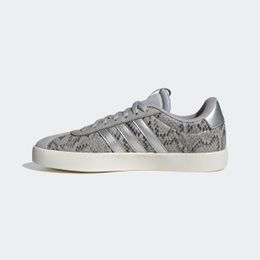 Damen Sneaker "VL COURT 3.0", adidas Sportswear, Gr. 40grau two, silber metallic, sanftes wei&szlig;, Leder, Textil, Schuhe, Design auf den Spuren des