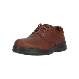 Clarks Herren Schnürschuh "Rockie Walk GTX", Gr. 42,5, braun, Gummi, Leder, Schuhe, mit super weichem Schaffellfutter
