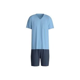 Calida Herren Schlafanzug "Pyjama Relax Streamline Pyjama", Gr. Sblau, Obermaterial: 100% Baumwolle CO., Homewear-Sets