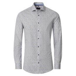 Venti Herren Businesshemd "Venti Businesshemd Print", grau, Gr. 46, bedruckt, 97% Baumwolle, 3% Elasthan, Hemden