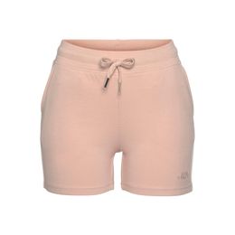 H.I.S. H.I.S Damen Shorts, Gr. 32, rot, Interlock, Obermaterial: 60% Baumwolle, 40% Polyester, unifarben, Basic, Hosen, mit seitlicher wei&szlig;er Paspel