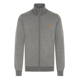 INDICODE Herren Strickjacke "Strickjacke IDAndy", grau, Gr. XL, Obermaterial: 75% Baumwolle CO (CMIA). 25% Polyacryl PAN., Strickjacken