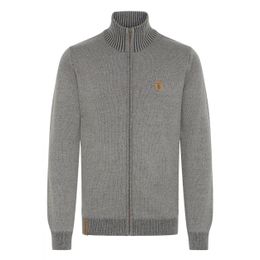 INDICODE Herren Strickjacke "Strickjacke IDAndy", grau, Gr. XL, Obermaterial: 75% Baumwolle CO (CMIA). 25% Polyacryl PAN., Strickjacken