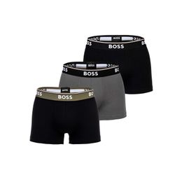 BOSS Herren Boxershorts "Boxershort Trunk 3P Power 3er Pack", Gr. XL, schwarz, Obermaterial: 95% Baumwolle CO. 5% Elasthan EL., Unterhosen