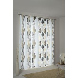 Vorhang WIRTH, B:145cm H:255cm, grau, Polyester, Wohnzimmer, Gardinen, "Marek"