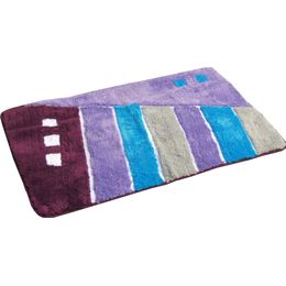 Badematte Kinzler, H:20mm, lila, Polyester, Badematten, "Gembloux, Badvorleger, Badezimmer Teppich", Badteppich, modernes Design, als rechteckig &