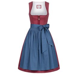 N&uuml;bler N&Uuml;BLER Damen Dirndl "Dirndl midi Gesr", rot, Gr. 34, Obermaterial: 100% Baumwolle CO., Kleider