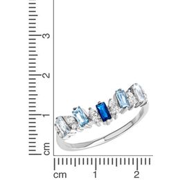 Firetti Damen Fingerring "Schmuck Geschenk Silber 925 Silberring", 60, Silber 925 (Sterlingsilber), 1,5mm, blau, Silber 925 (Sterlingsilber),