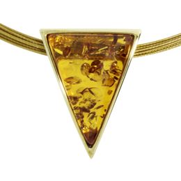 OSTSEE-SCHMUCK Damen Kette mit Anh&auml;nger "OSTSEE-SCHMUCK Halsreif mit Anh&auml;nger Gleiter-Classic 29x22 mm", 45cm, Gelbgold 333, L: 42, gold, Gelbgold