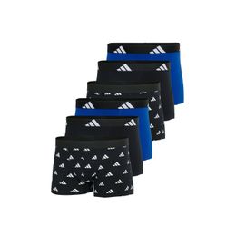 Herren Boxershorts "Boxershort 6er Pack", adidas originals, Gr. XXLschwarz, weiß, blau, Obermaterial: 95% Baumwolle CO. 5% Elasthan EL., Unterhosen