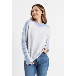 Frieda & Freddies New York Damen Strickpullover "Pullover", blau, Gr. 44, FRIEDA & FREDDIES, unifarben, 32% Alpaka, 32% Wolle, 30% Polyamid, 6% Elasthan, Pullover