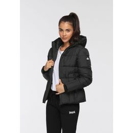 Lonsdale Damen Steppjacke "GRAMPOUND", schwarz, Gr. XL, unifarben, Obermaterial: 100% Polyamid. Futter: 100% Polyester. Wattierung: 100% Polyester,