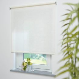 Springrollo Liedeco, B:62cm H:180cm, beige, Kunststoff, Metall, Polyester, Rollos, "Springrollo mit Dekor, lichtdurchl&auml;ssig, Struktur natur wei&szlig;,