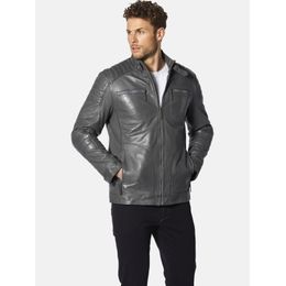 Babista Herren Lederjacke "Lederjacke ZANZINO", grau, Casual, Gr. 50, Obermaterial: 100% Lederfaserstoff LEAFIBTEX., Jacken