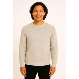 Only & Sons ONLY & SONS Herren Strickpullover "ONSROLF RLX CREW NECK KNIT - OTL", silber, Gr. XXL, unifarben, Strick, Obermaterial: 60% Polyacryl, 40% Baumwolle,