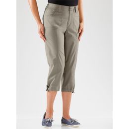Casual Looks Damen Caprihose, gr&uuml;n, Gr. 20, unifarben, 98% Baumwolle, 2% Elasthan, Hosen