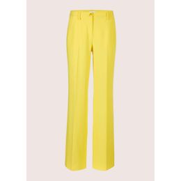 Madeleine Mode MADELEINE Damen B&uuml;gelfaltenhose "Hose Elegante Marlenehose mit B&uuml;gelfalten"zitrone, Gr. 42, Obermaterial: 47% Polyester PES. 47% Viskose CV. 6%