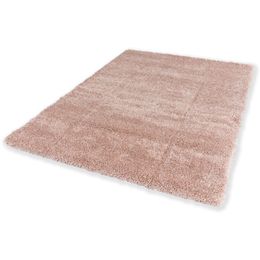 Schöner Wohnen Kollektion Hochflor-Teppich, B:133cm H:45mm L:190cm, rosa, SCHÖNER WOHNEN-KOLLEKTION, Kunstfaser, Teppiche, "Savage 190", Wohnzimmer