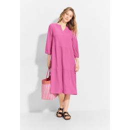 Cecil Damen Blusenkleid, pink, Gr. XXL, unifarben, Stoff, 56% Viskose, 43% Polyester, 1% Elasthan, Kleider, in Unifarbe