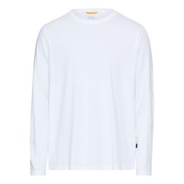 Camel Active Herren Langarmshirt, wei&szlig;, Gr. XL, unifarben, Obermaterial: 71% Baumwolle, 25% Polyester, 4% Elasthan, Shirts
