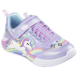 Skechers Damen Sneaker "UNICORN CHASER", Gr. 29, bunt, Textil, kontrastfarbene Details, Schuhe, Blinkschuh mit Einhorn, Gr&ouml;&szlig;enschablone zum Download