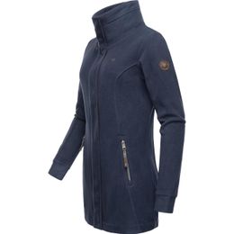 Ragwear Damen Parka "Letrice Fleece", blau, Gr. L, Sweatware, 100% Polyester, Jacken, Sportliche Zip-Fleecejacke mit hohem Kragen