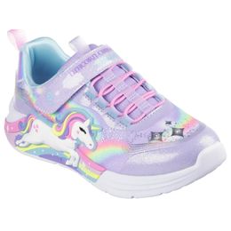 Skechers M&auml;dchen Sneaker "UNICORN CHASER", Gr. 29, bunt, Textil, kontrastfarbene Details, Schuhe, Blinkschuh mit Einhorn, Gr&ouml;&szlig;enschablone zum Download