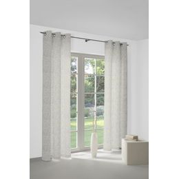 Vorhang WIRTH, B:132cm H:145cm, braun, Jacquard, Baumwolle, Polyester, Wohnzimmer, Gardinen, "Gospic"
