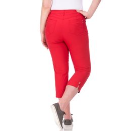 KjBRAND Damen Caprihose "Betty 7/8", rot, Gr. 54, Web, Obermaterial: 60% Baumwolle, 37% Polyamid, 3% Elasthan, Hosen, Sommerhose