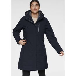 Killtec Damen Parka, blau, Gr. 40, unifarben, Obermaterial: 100% Polyester. Futter: 100% Polyester, Jacken, w&auml;rmend & winddicht & wasserabweisend