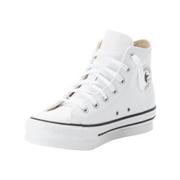 Converse M&auml;dchen Sneaker "CHUCK TAYLOR ALL STAR EVA LIFT LEATHER PLATFORM", Gr. 31, wei&szlig;, Leder, Schuhe